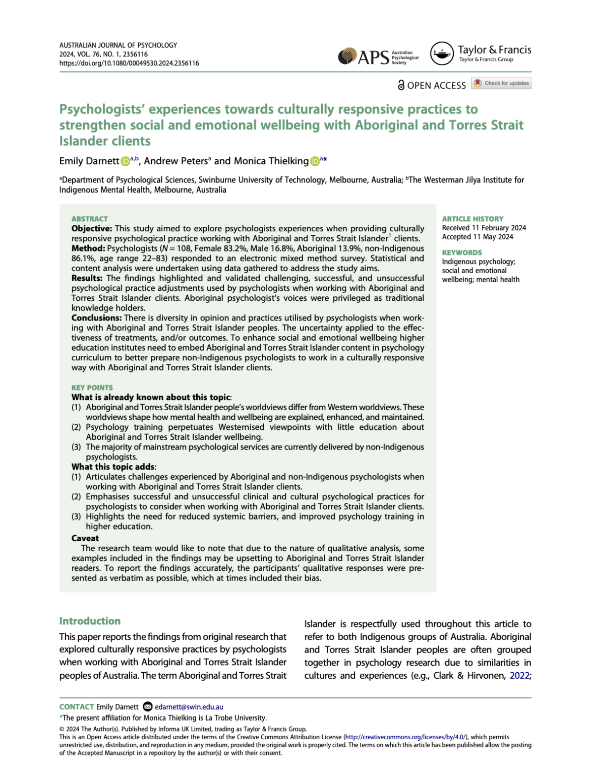 Psychologists’ experiences towards culturally responsive practices to ...