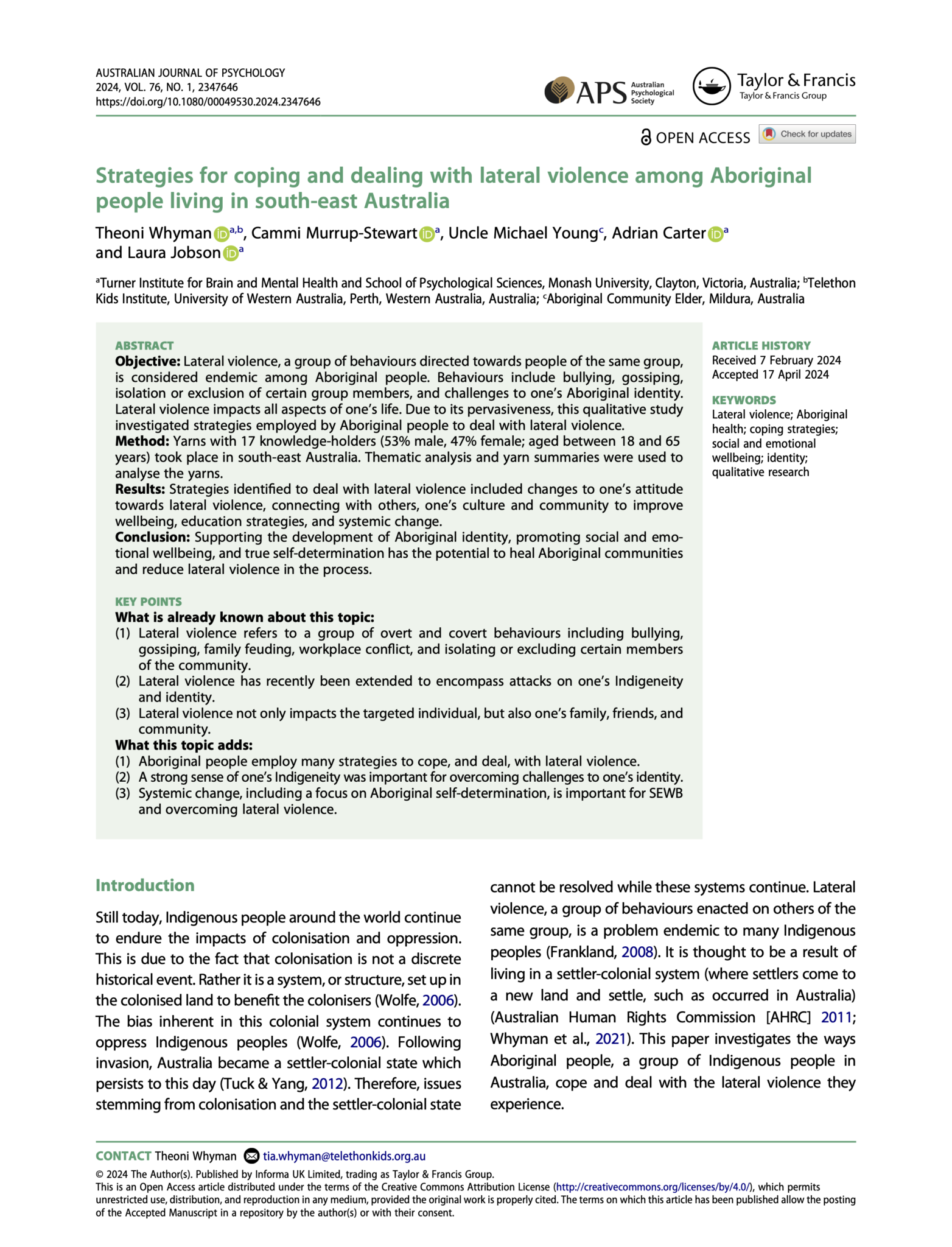 Strategies for coping and dealing with lateral violence among ...
